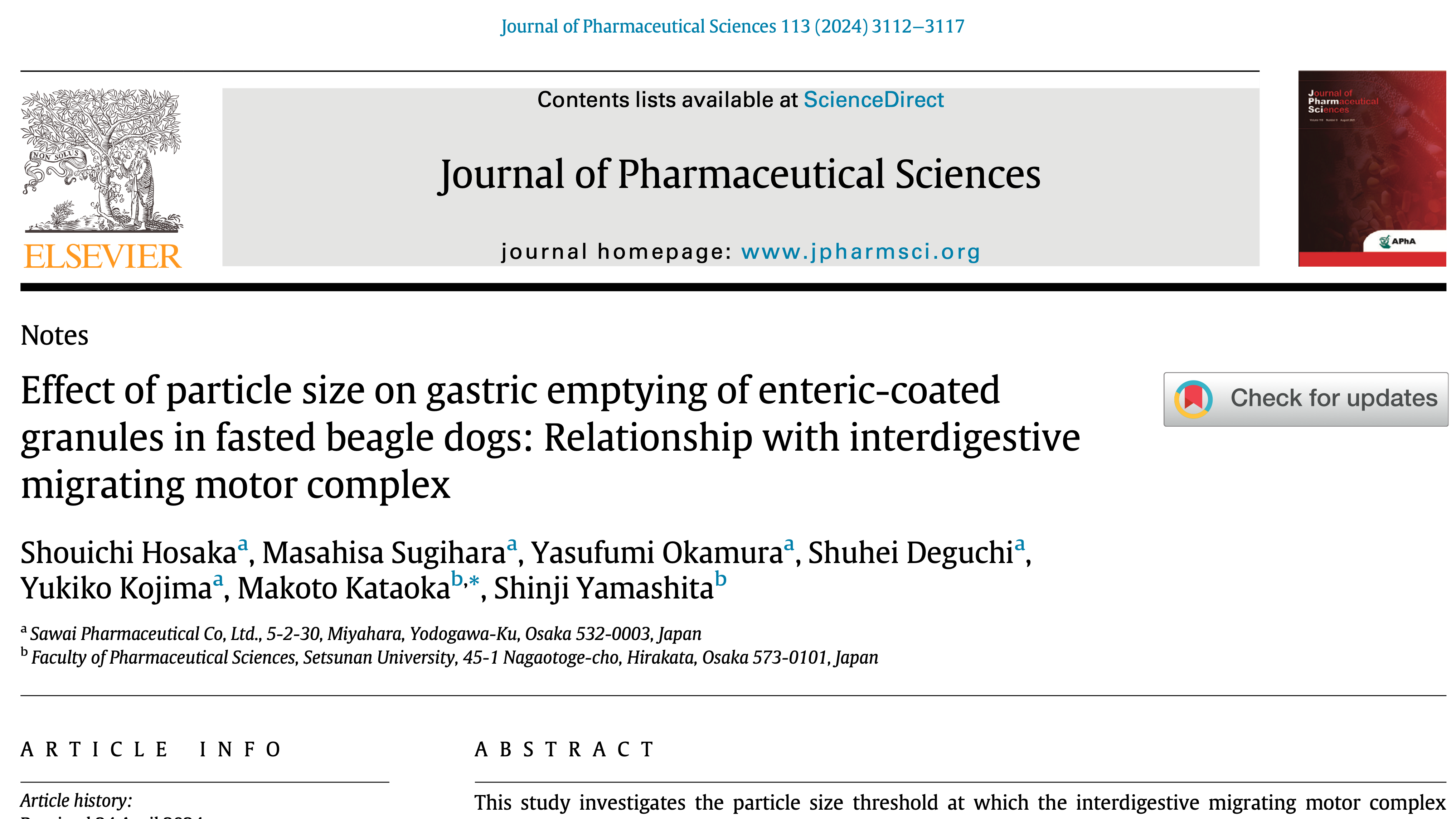摂南大学薬学部公式HP/Setsunan Pharm Official